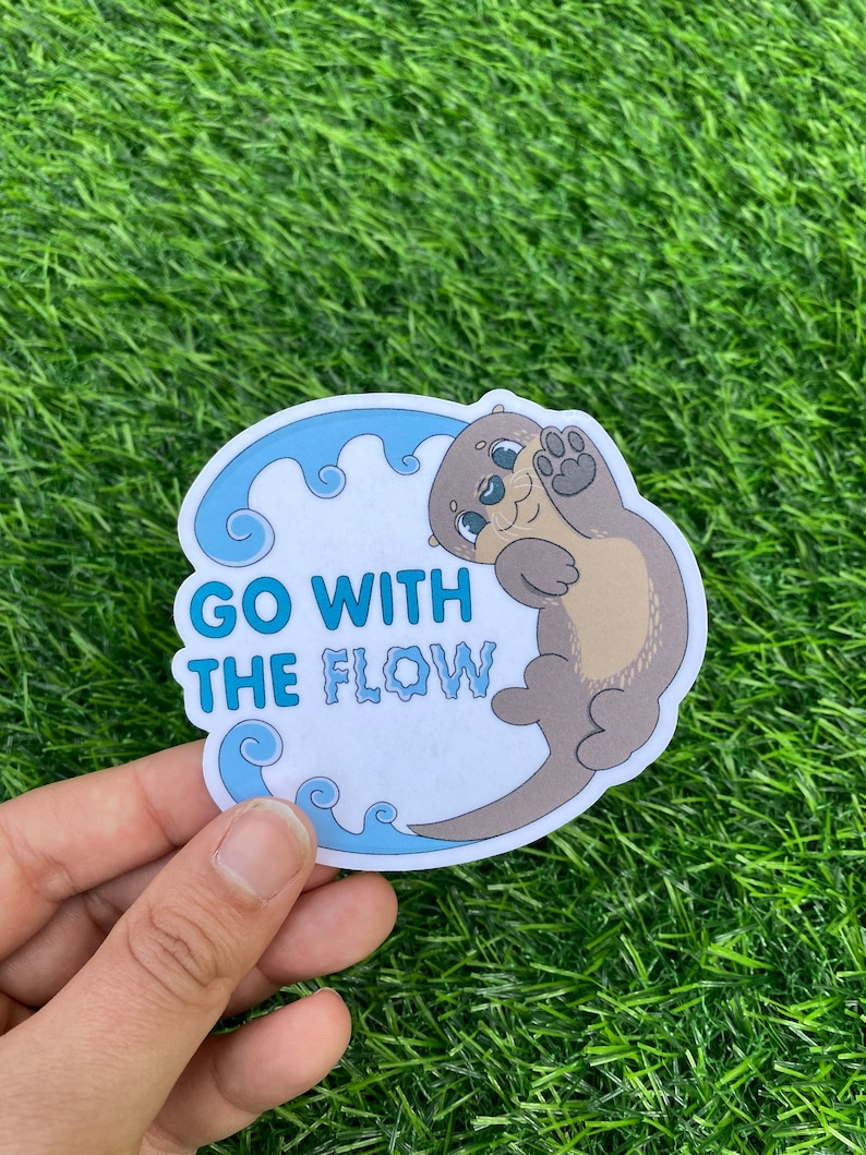 Go With the Flow Sticker - Etsy