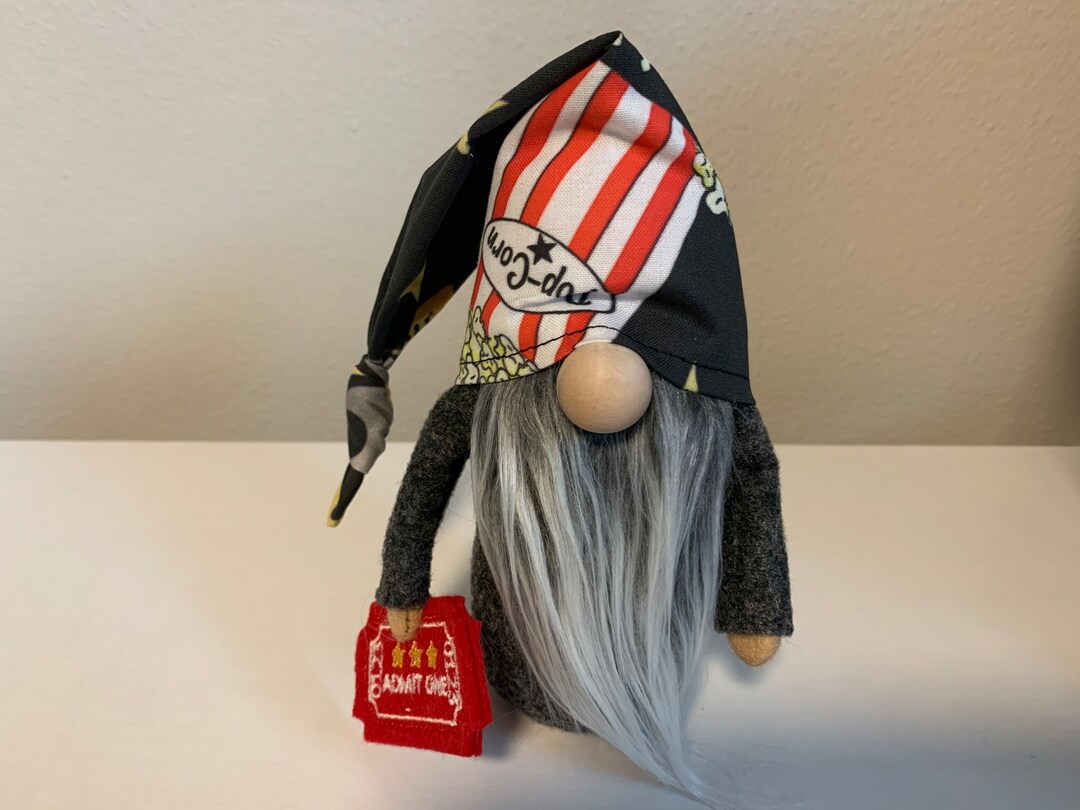 Movie Gnome Movie Night Gnome Popcorn Gnome Gnome - Etsy