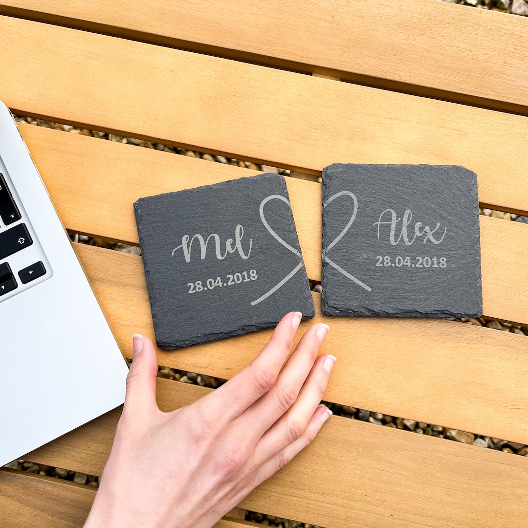 Engagement Gifts Matching Couples Coasters, Wedding Gift, Housewarming ...