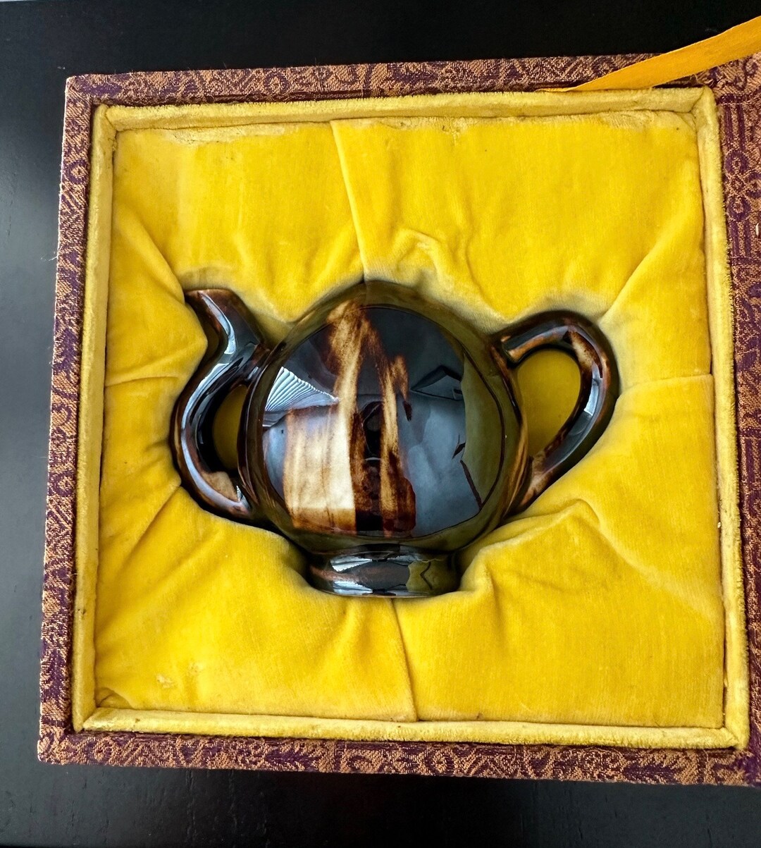 Vintage Chinese Porcelian Cadogan Peach Shape Teapot or Waterpot With ...