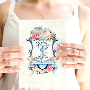 Custom Wedding Crest Amalfi Theme Custom Crest Wedding Crest Wedding ...