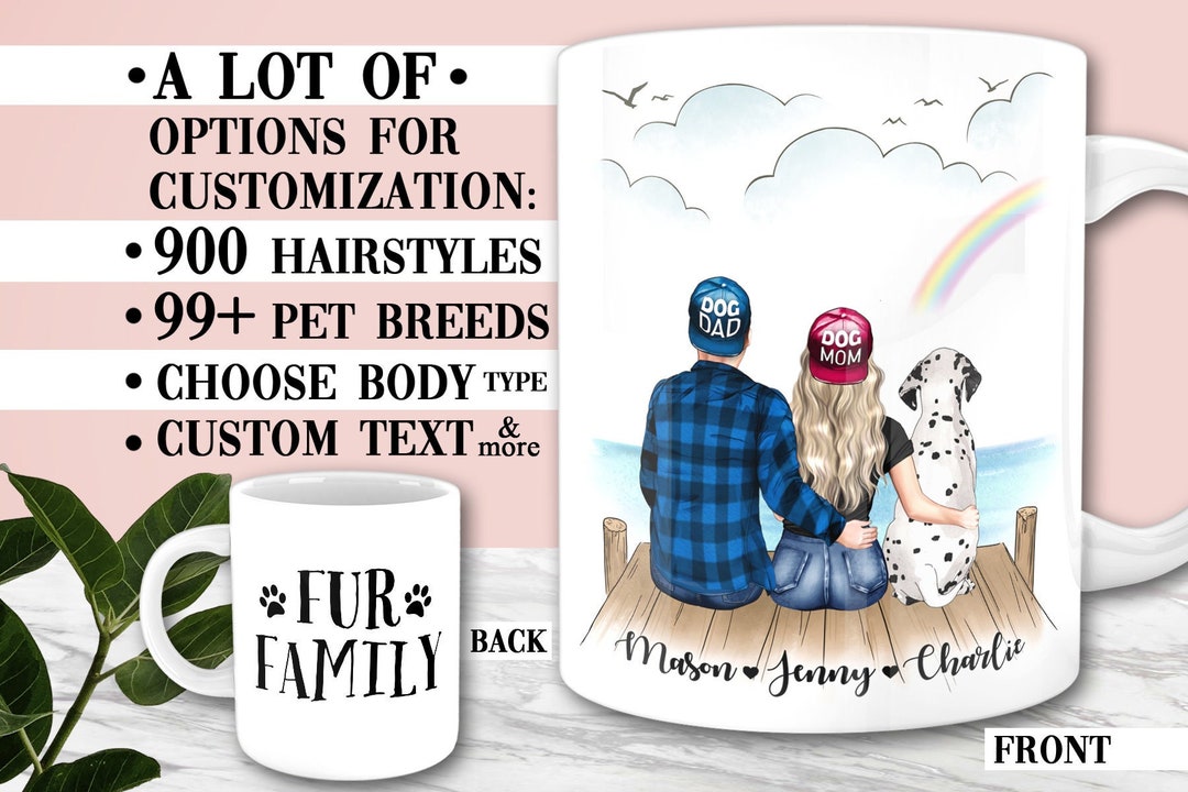 Custom Fur Family Mug Family Pet Mug Pet Mug Art Personalized Pet Mug ...