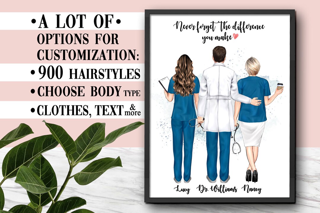 Custom Medical Team Print, Nurse Team Print, Custom Nurse Print ...