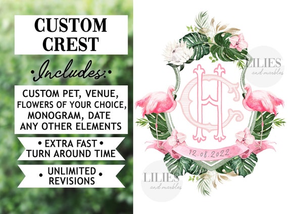 Custom Wedding Crest Custom Crest Wedding Crest Wedding Logo | Etsy