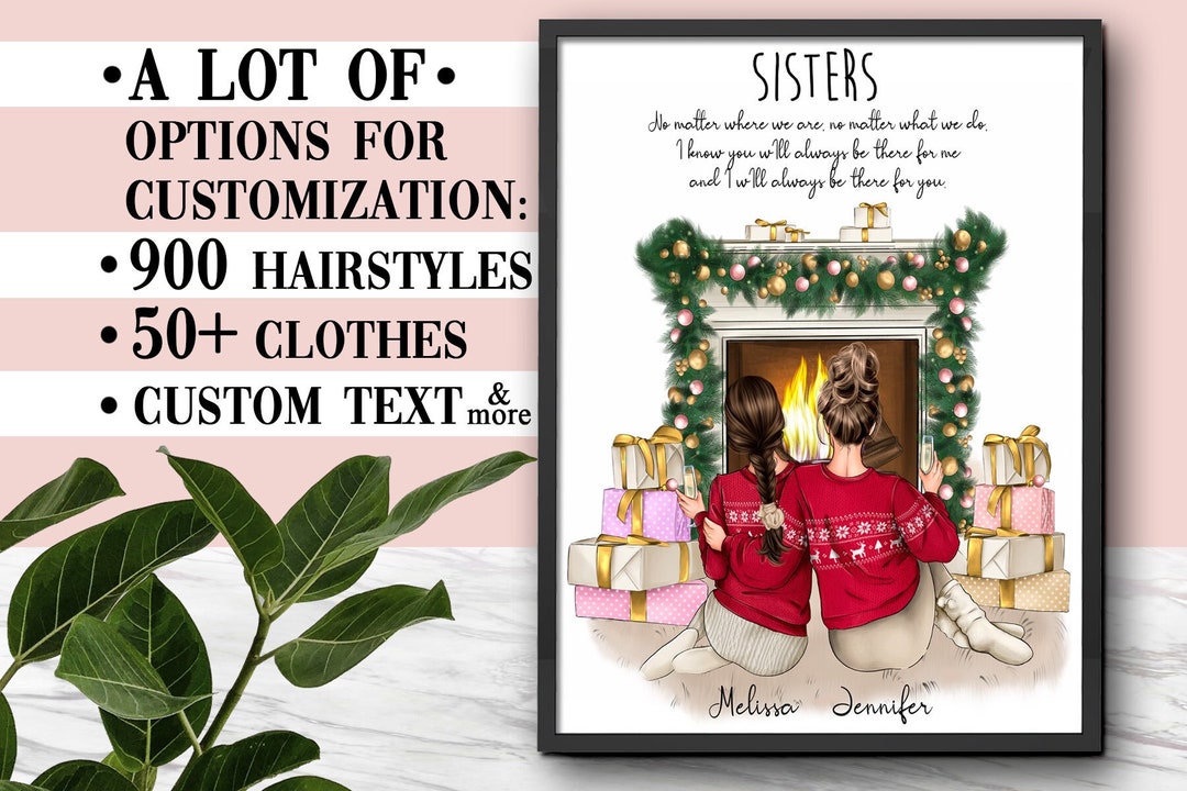 Custom Sisters Print Personalized Sisters Print Custom Sisters Gift for ...