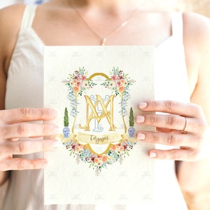 Custom Wedding Crest Amalfi Theme Custom Crest Wedding Crest Wedding ...