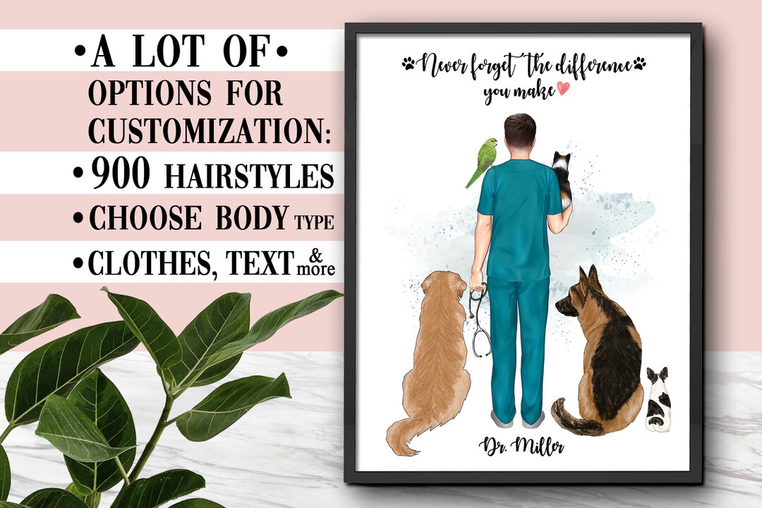 Custom Veterinarian Print Custom Vet Print Veterinary Graduation Vet ...