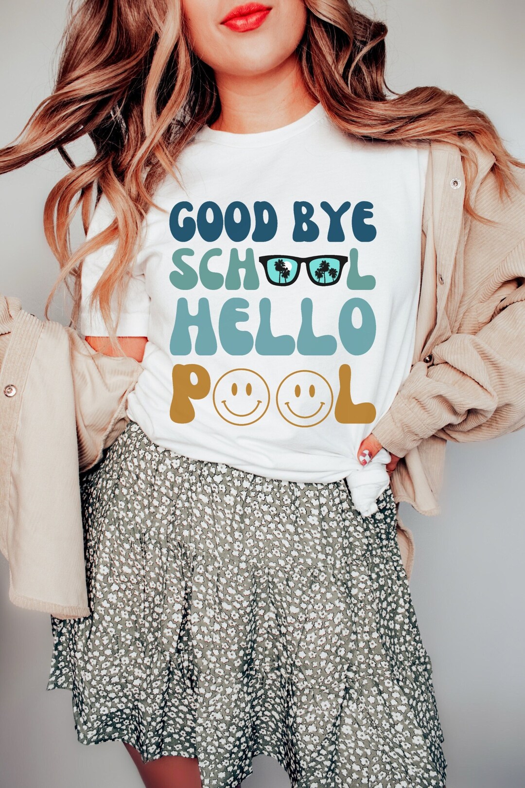 Good Bye School Hello Pool Shirt, End of the Year Teacher Shirt, Last ...