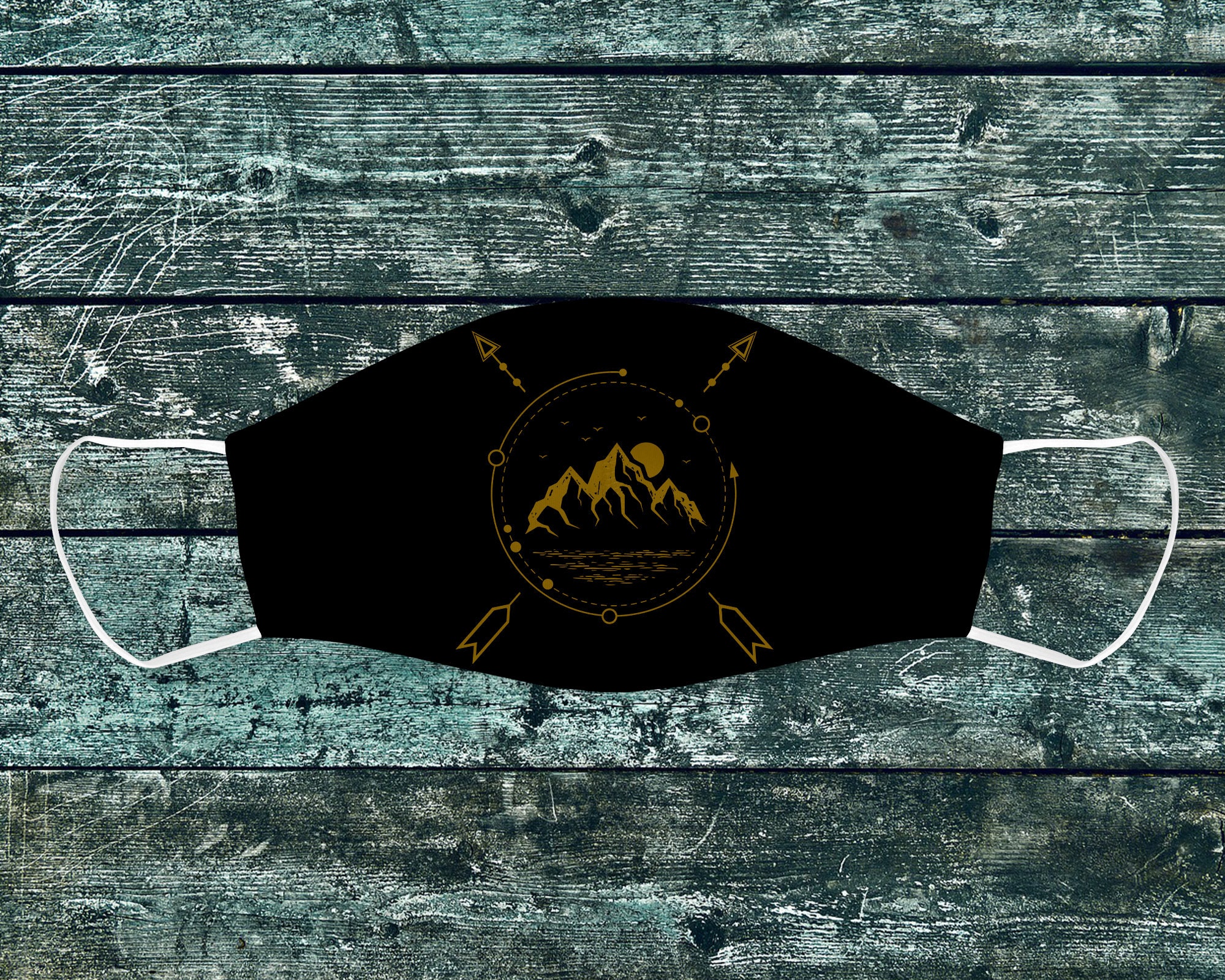 Mountain Face Mask - DOUBLE LAYERS, Reusable, Breathable, Mountain View ...