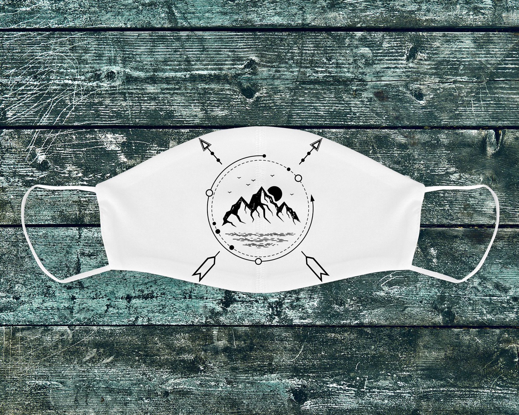 Mountain Face Mask - DOUBLE LAYERS, Reusable, Breathable, Mountain View ...