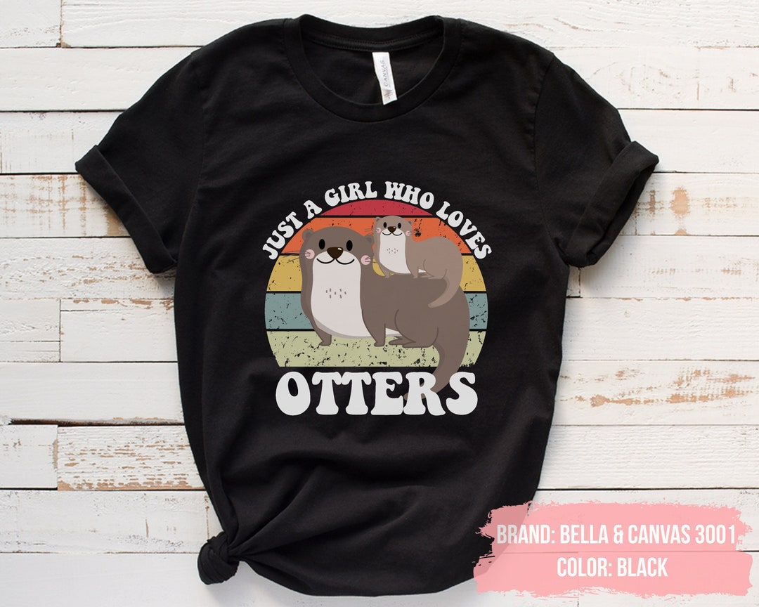 Retro Otter Shirt, Sea Otter Shirt, Animal Print Shirt, Otter Lover Tee ...