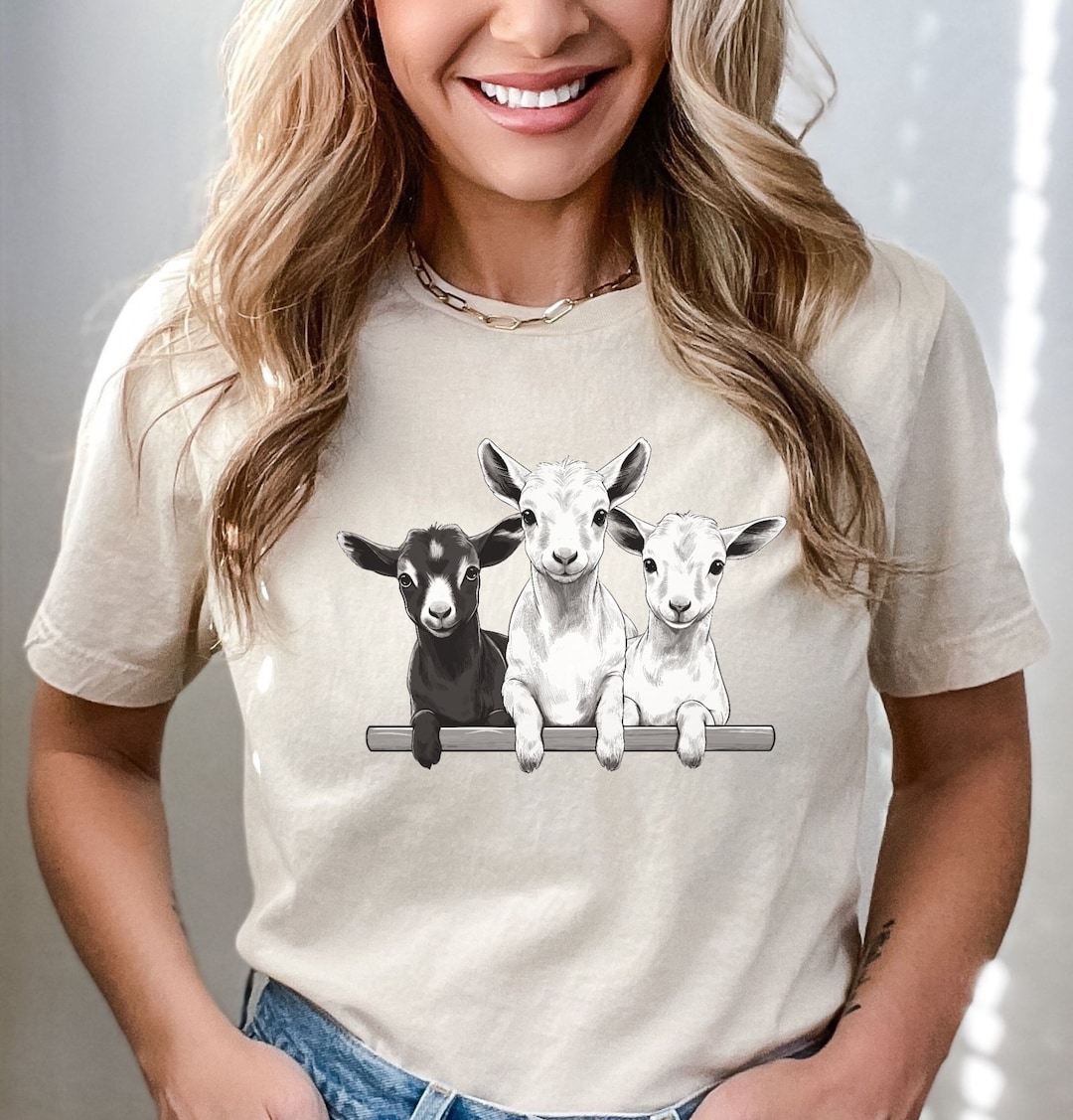 Cute Goats Shirt, Funny Goat Kid Shirt, Goats Tshirt, Farm Animal Shirt ...