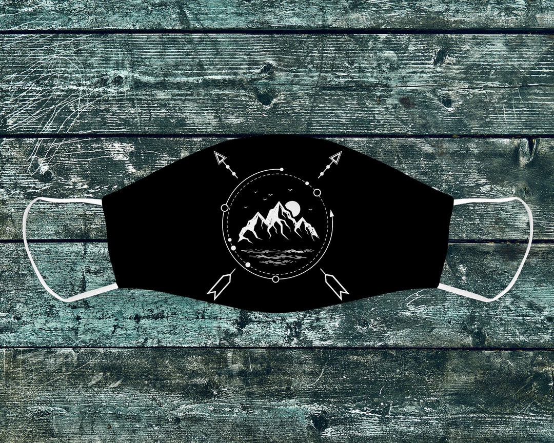 Mountain Face Mask - DOUBLE LAYERS, Reusable, Breathable, Mountain View ...