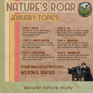 Nature's Roar: January | Secular Nature Study | Homeschool Curriculum ...