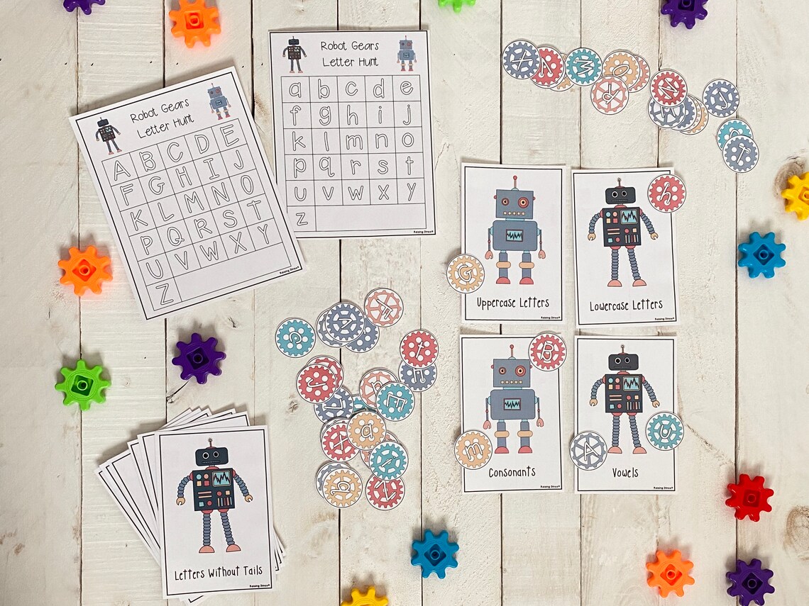 Robot Math and Literacy Pack - Etsy