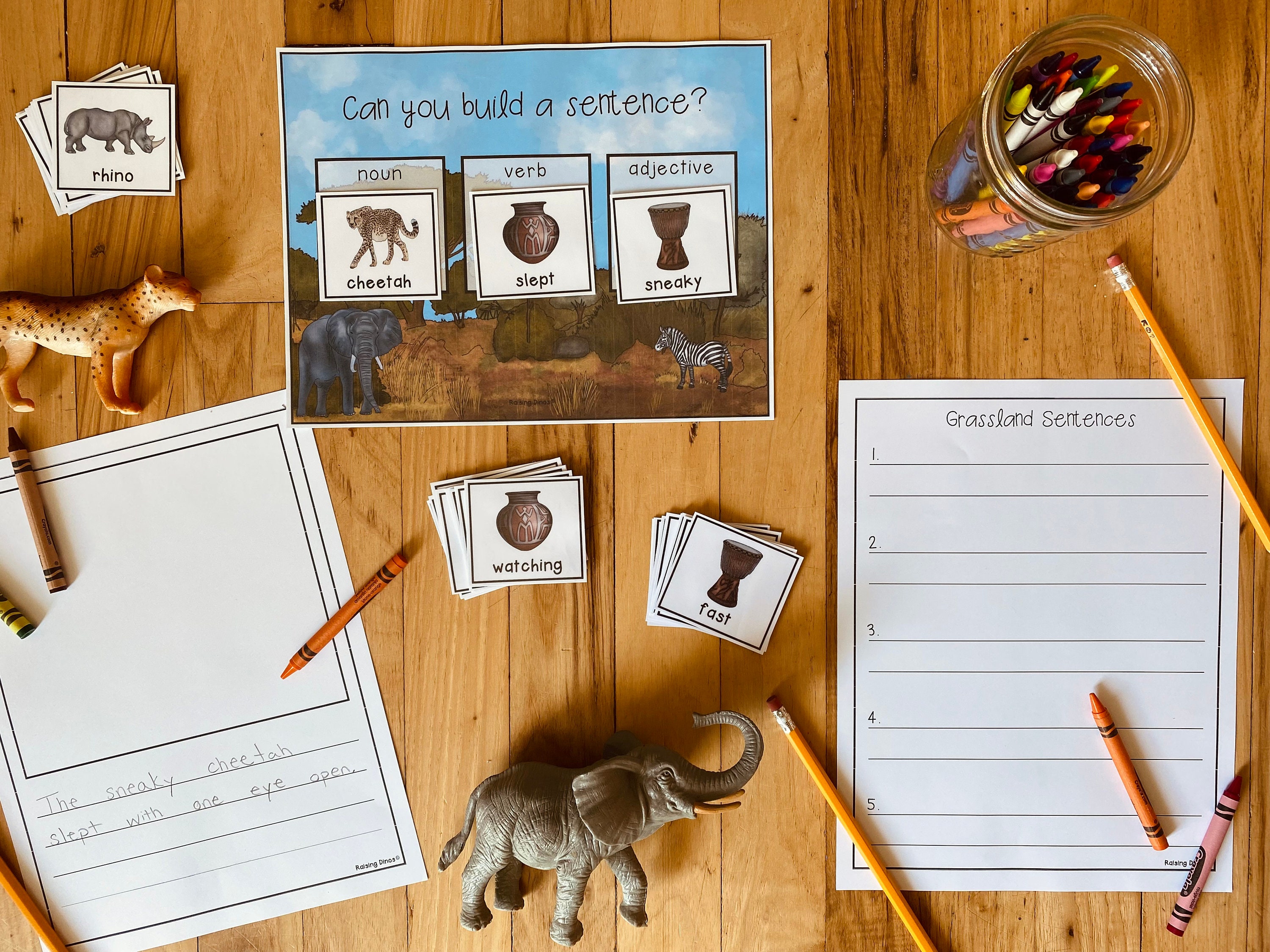Grassland Animals Unit: Literacy Pack | Etsy