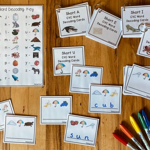 Phonics Learning Pack - CVC Words - Beginning Phonics - Etsy