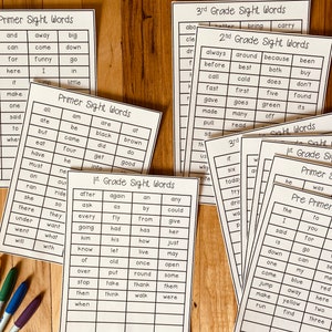 Phonics Learning Pack - Sight Words - Etsy