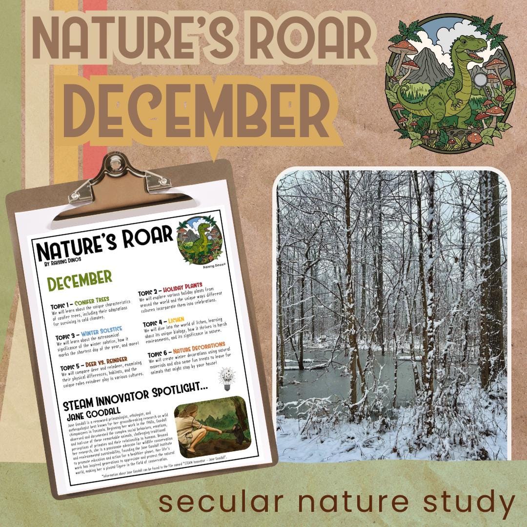 Nature's Roar: December | Secular Nature Study | Homeschool Curriculum ...