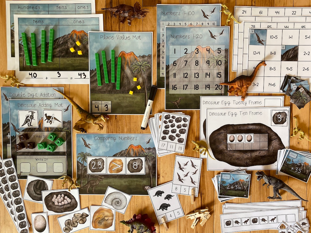 Dinosaur Unit: Math Pack - Etsy