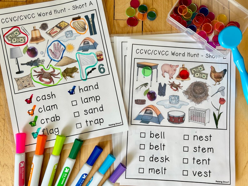 Phonics Learning Pack - CCVC/CVCC Words - Beginning Phonics - Etsy