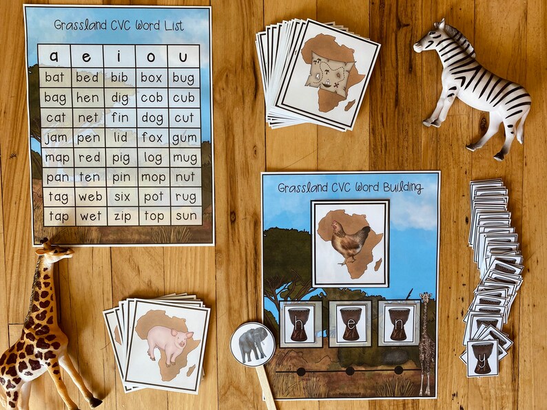 Grassland Animals Unit: Literacy Pack - Etsy