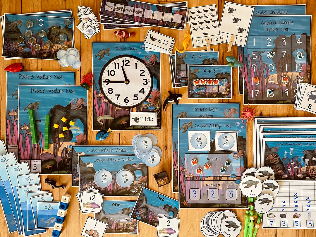 Ocean Unit: Math Pack - Etsy