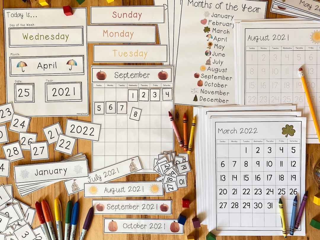 Calendar Basics Pack (2024-2025 and Updated Annually) - Etsy