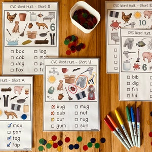 Phonics Learning Pack - CVC Words - Beginning Phonics - Etsy