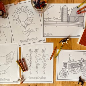 Farm Coloring Pages - Etsy
