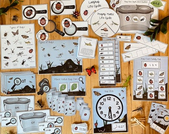 Bug Early Learning Bundle Unit Study for Ages 2-8 Nature Inspired Paly ...