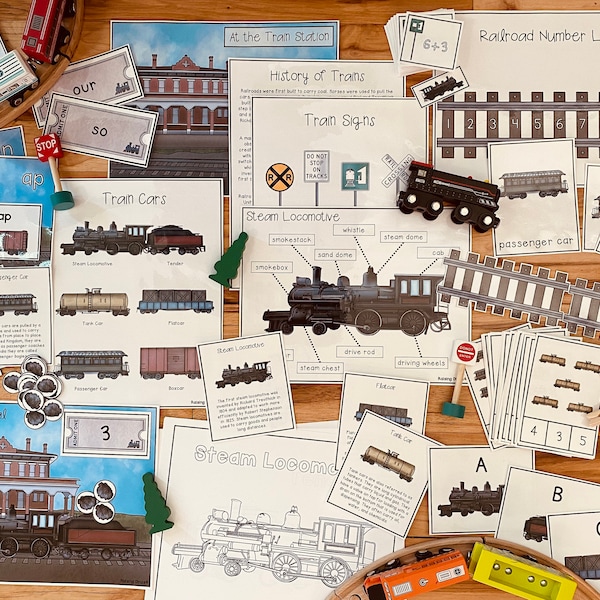 Train Book - Etsy