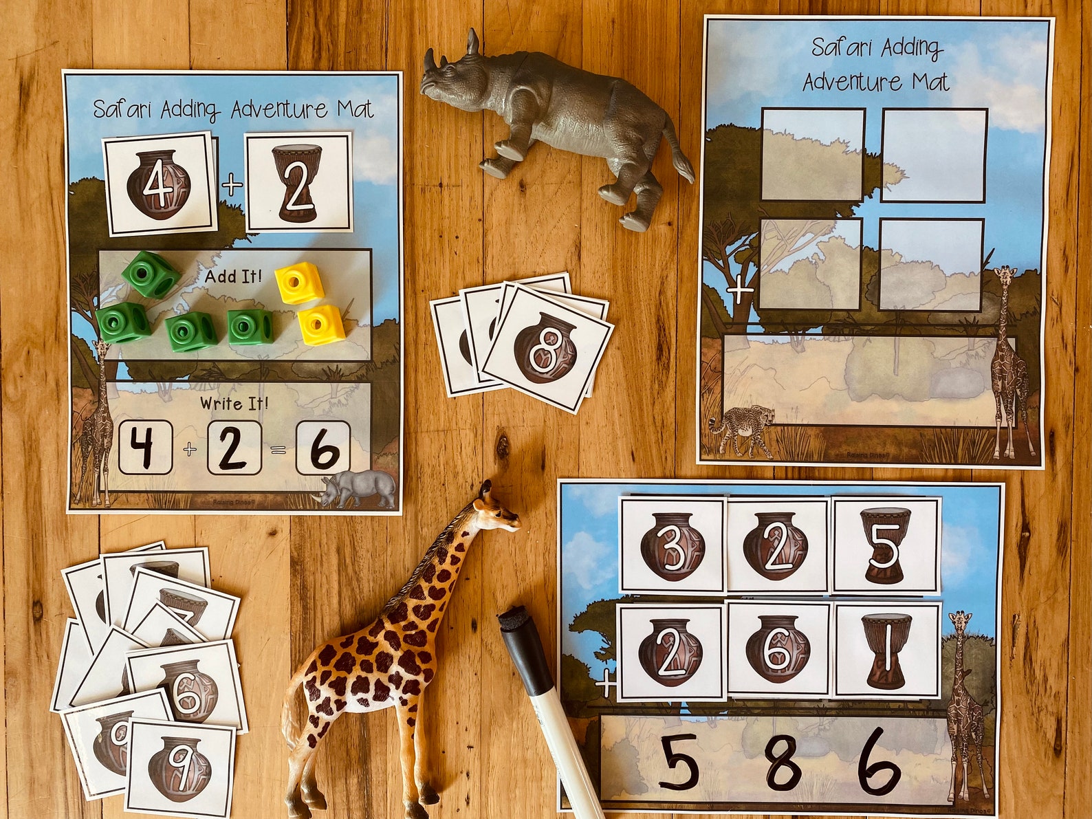 Grassland Animals Unit: Math Pack | Etsy