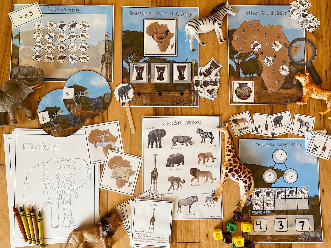 Grassland Animals Unit Bundle - Etsy