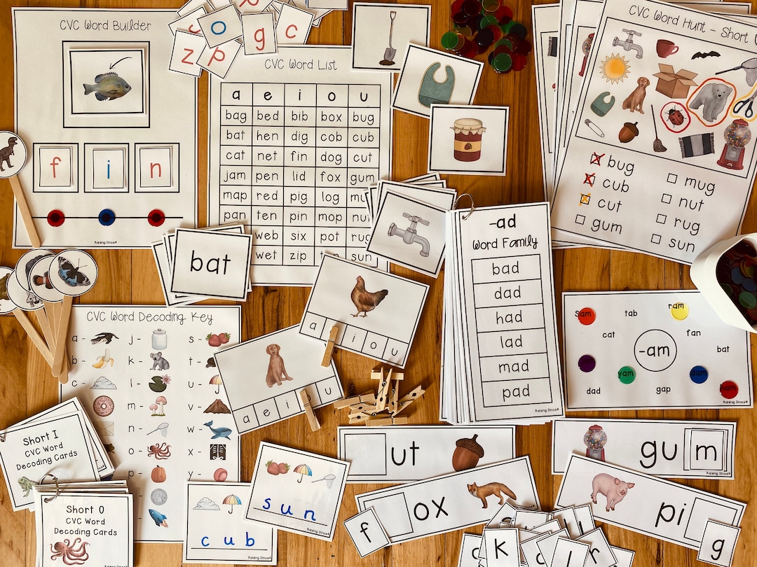 Literacy Learning Pack CVC Words Beginning Phonics - Etsy