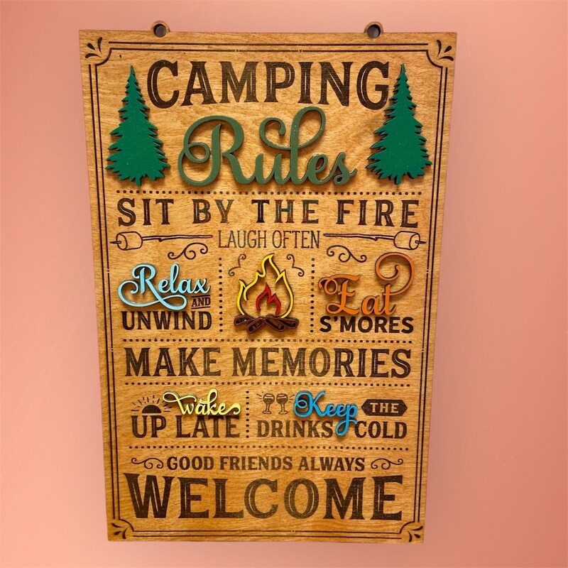 Camping Rules - Etsy