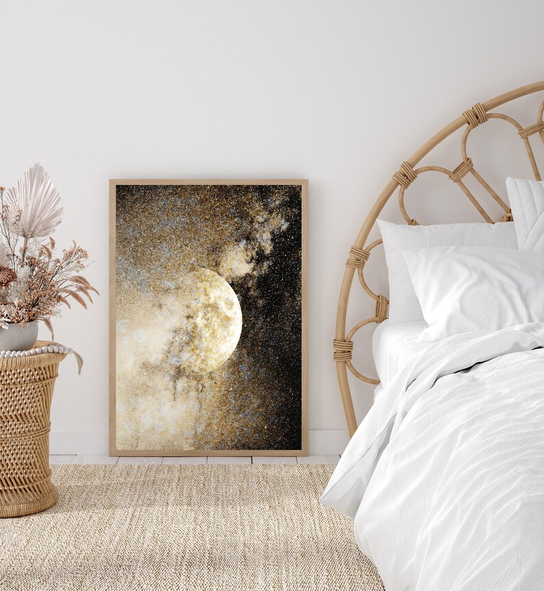 Moon Art Prints Set of 3 Prints Outer Space Art - Etsy