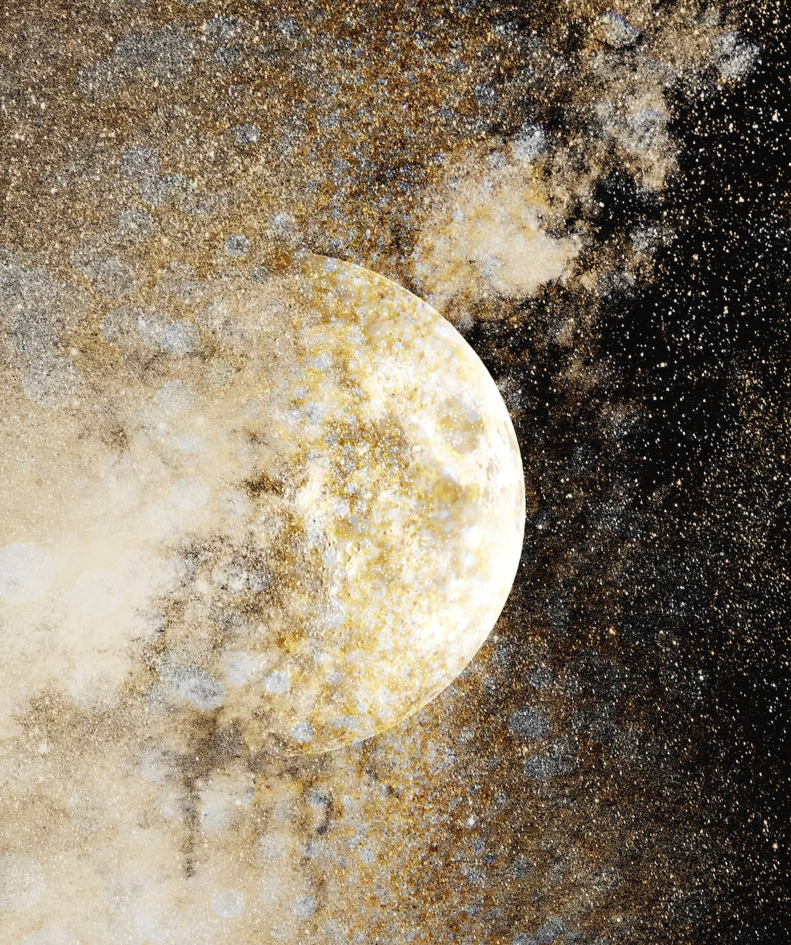 Moon Art Prints Set of 3 Prints Outer Space Art - Etsy