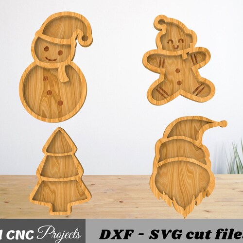 Snowflake Tray CNC Files for Wood svg Dxf Eps Ai Pdf - Etsy