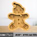 Gingerbread Man Tray for Christmas CNC Files for Wood (dwg Cdr Dxf Svg ...