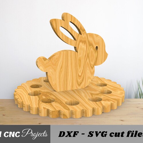 Easter Bunny Serving Plate CNC Files for Wood CNC File CNC - Etsy