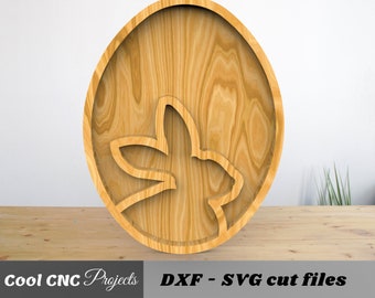 Easter Bunny Tray CNC Files for Wood svg, Dxf, Eps, Ai, Pdf - Etsy