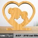 Mom Sign in Heart Mother's Day CNC Files for Wood CNC File CNC Router ...