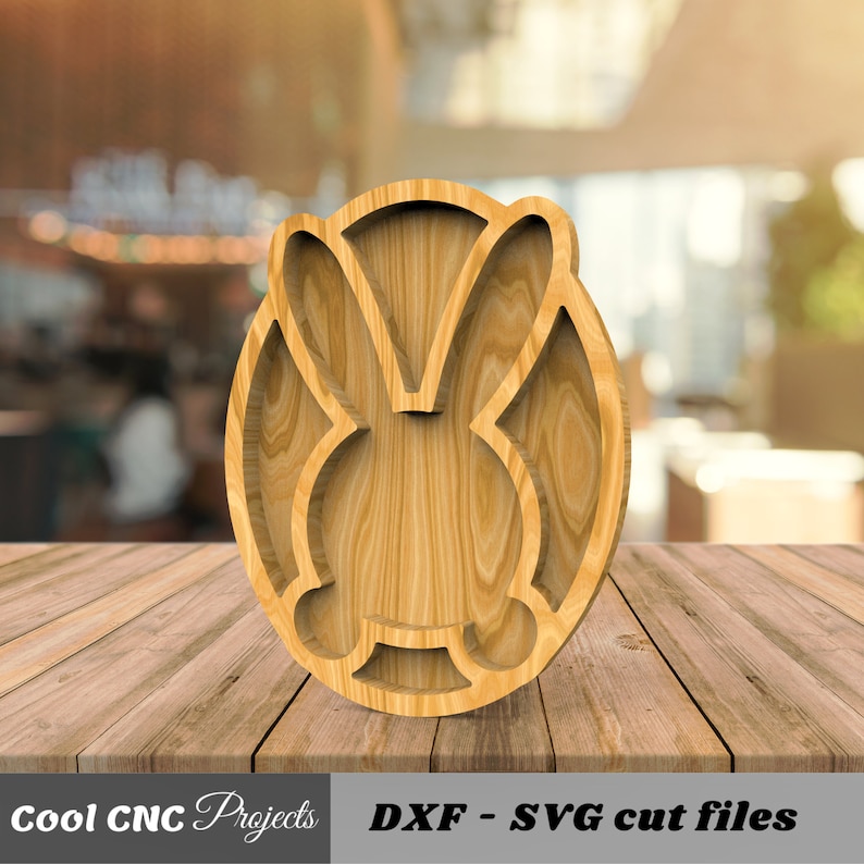 Easter Bunny Egg V3 Serving Plate CNC Files for Wood CNC File | Etsy