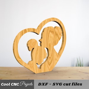 Mother and Daughter Mothers Day CNC Files for Wood CNC File CNC Router ...