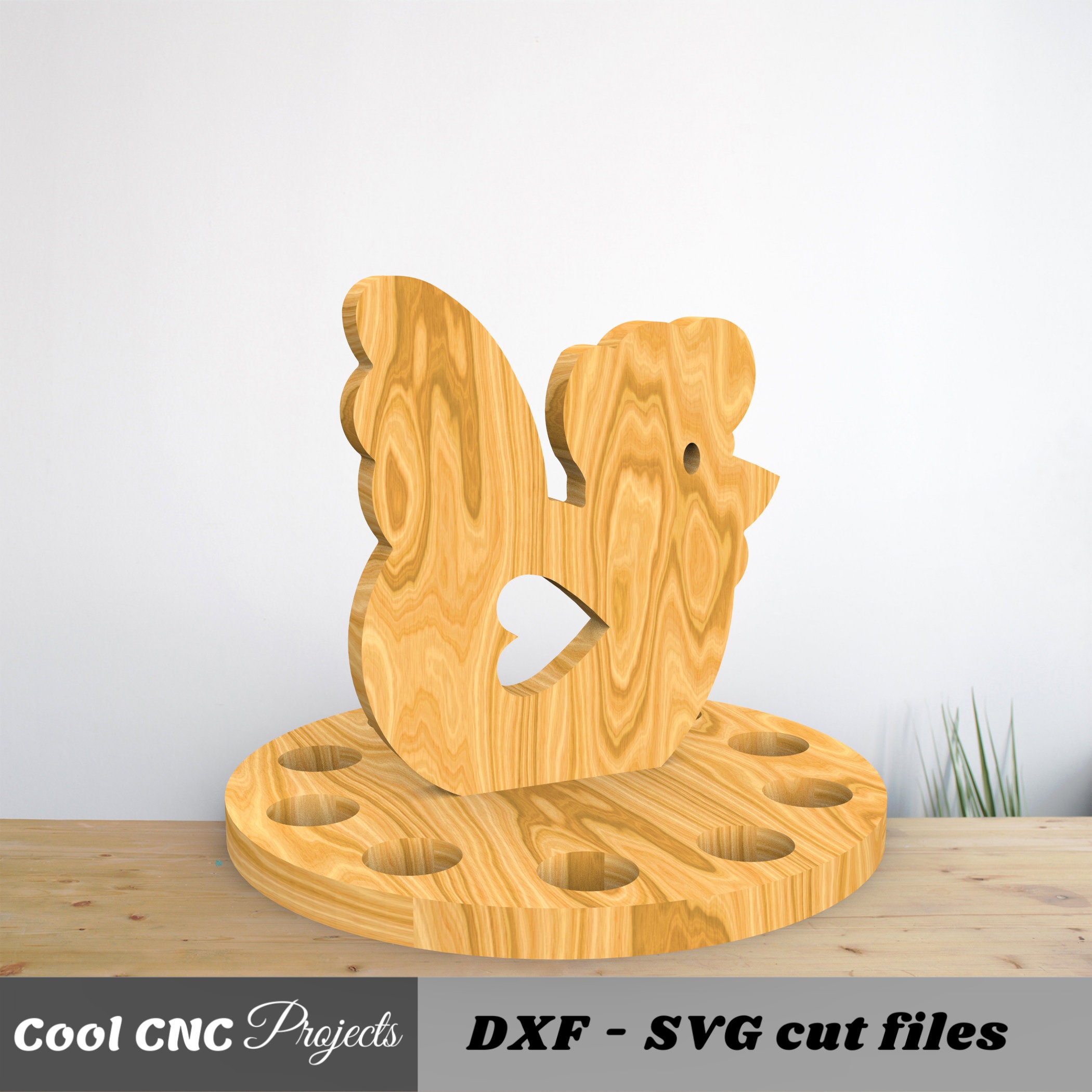 Chicken Easter Egg Basket CNC Files for Wood CNC File CNC | Etsy