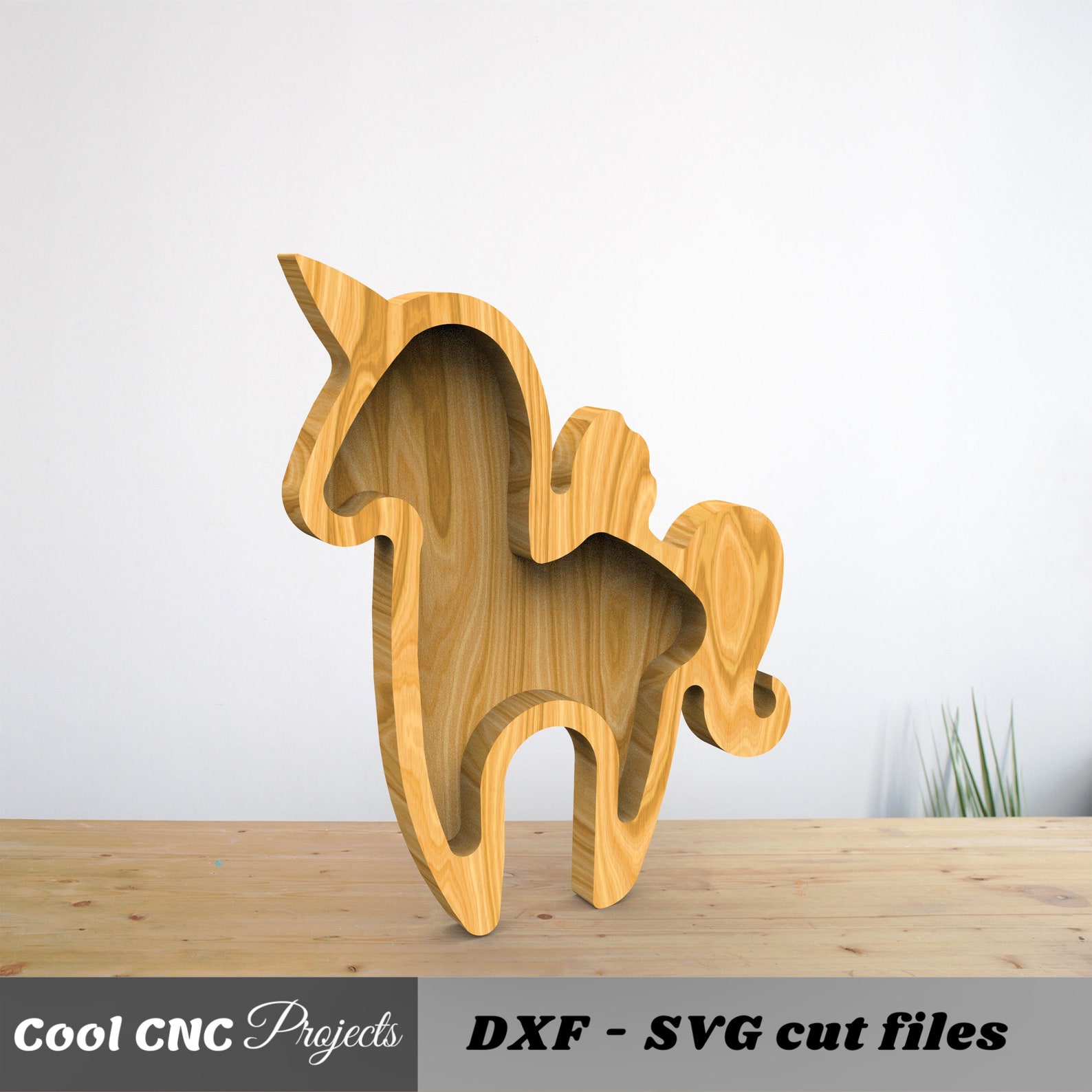 Unicorn Serving Plate CNC Files for Wood (svg, Dxf, Pdf) - Etsy