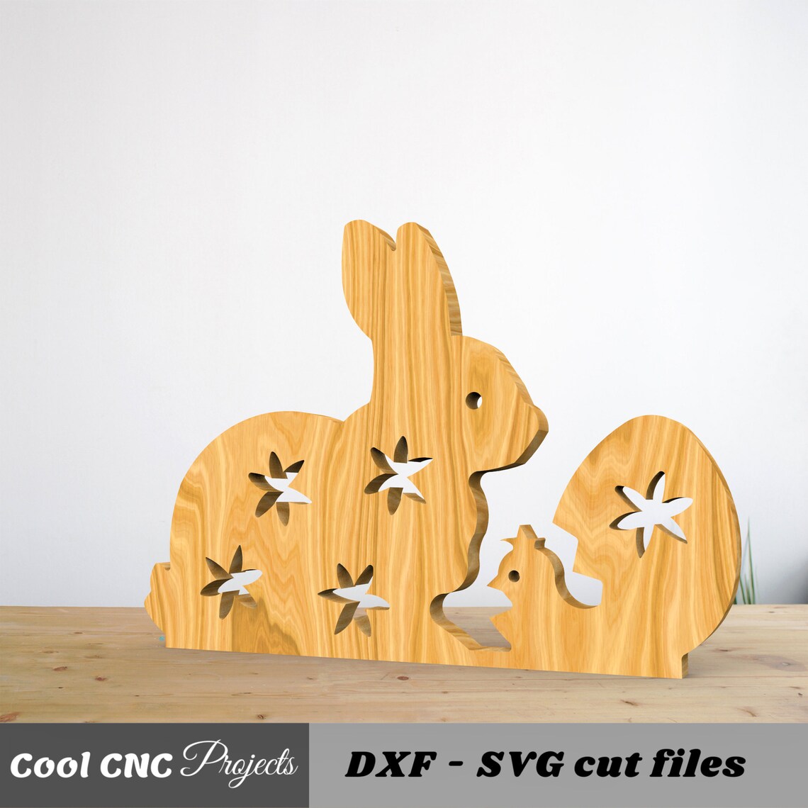 Easter Bunny and Chick CNC Files for Wood CNC File CNC Router | Etsy