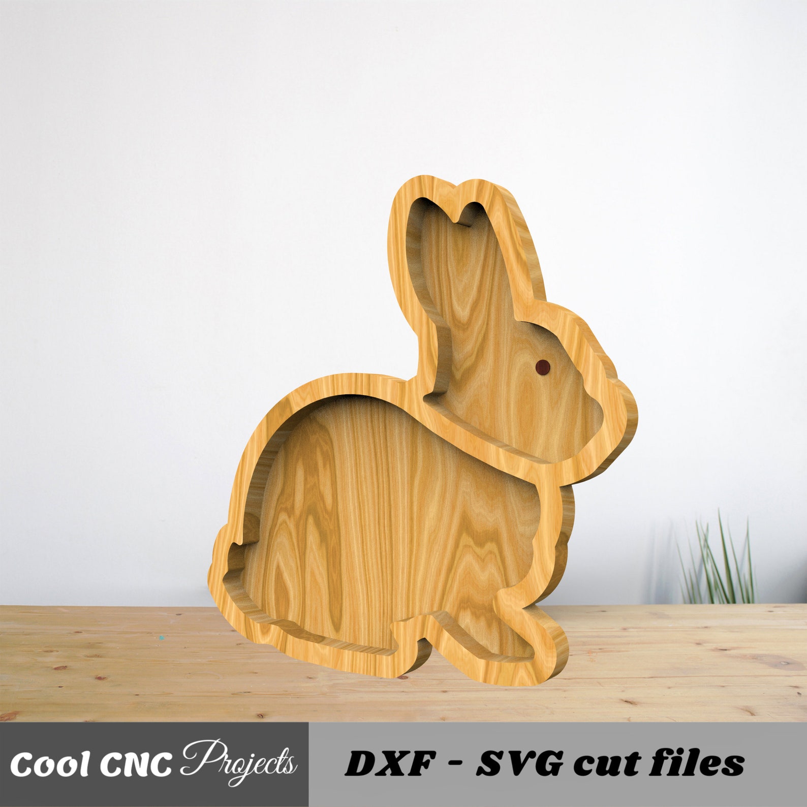 Easter Bunny Serving Plate 2 CNC Files for Wood CNC File CNC - Etsy