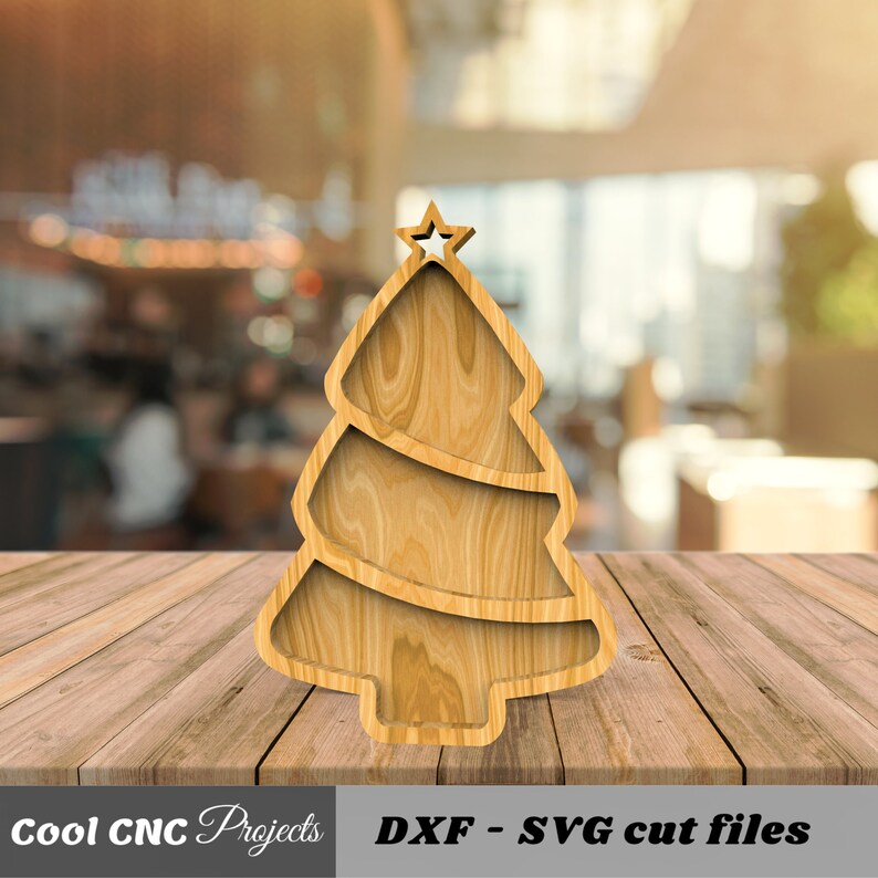 Christmas Tree CNC File for Wood CNC File CNC Router File (dwg Cdr Dxf ...